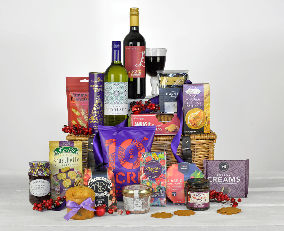 Christmas Velvet Luxury Basket Hamper - Highland Fayre – Highland Fayre Ltd